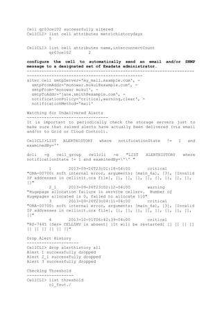 Exadata Cell metrics | DOCX | Operating Systems | Computer Software and Applications