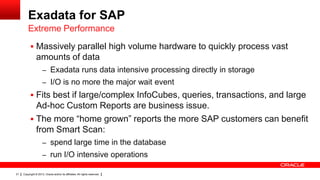 Exadata x4 for_sap | PPTX | Databases | Computer Software and Applications