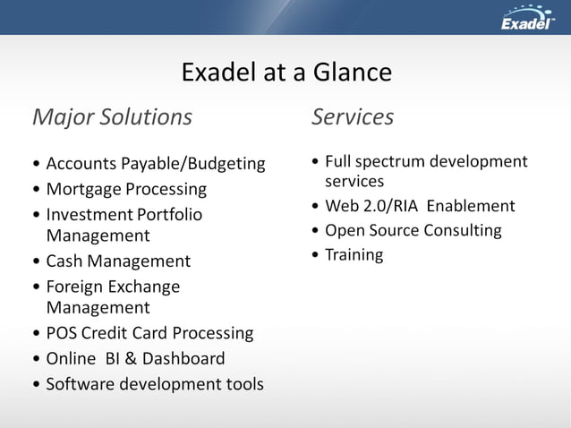 Exadel New | PPT