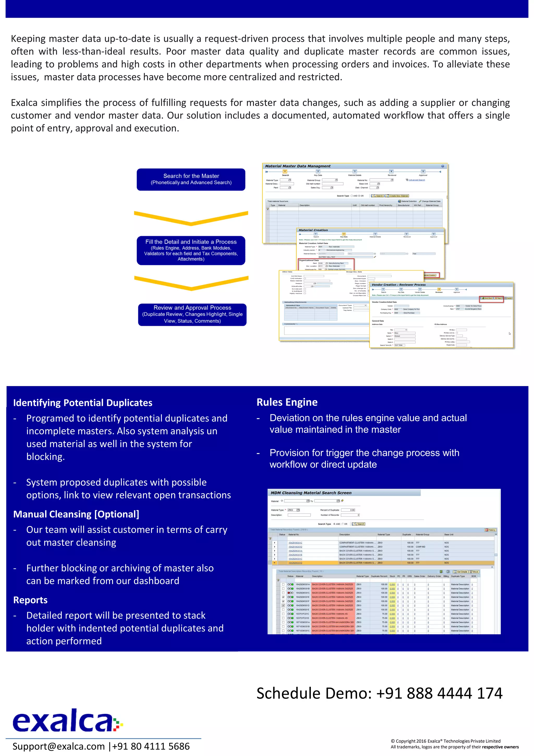 Exalca Master Data Solution for SAP | PDF