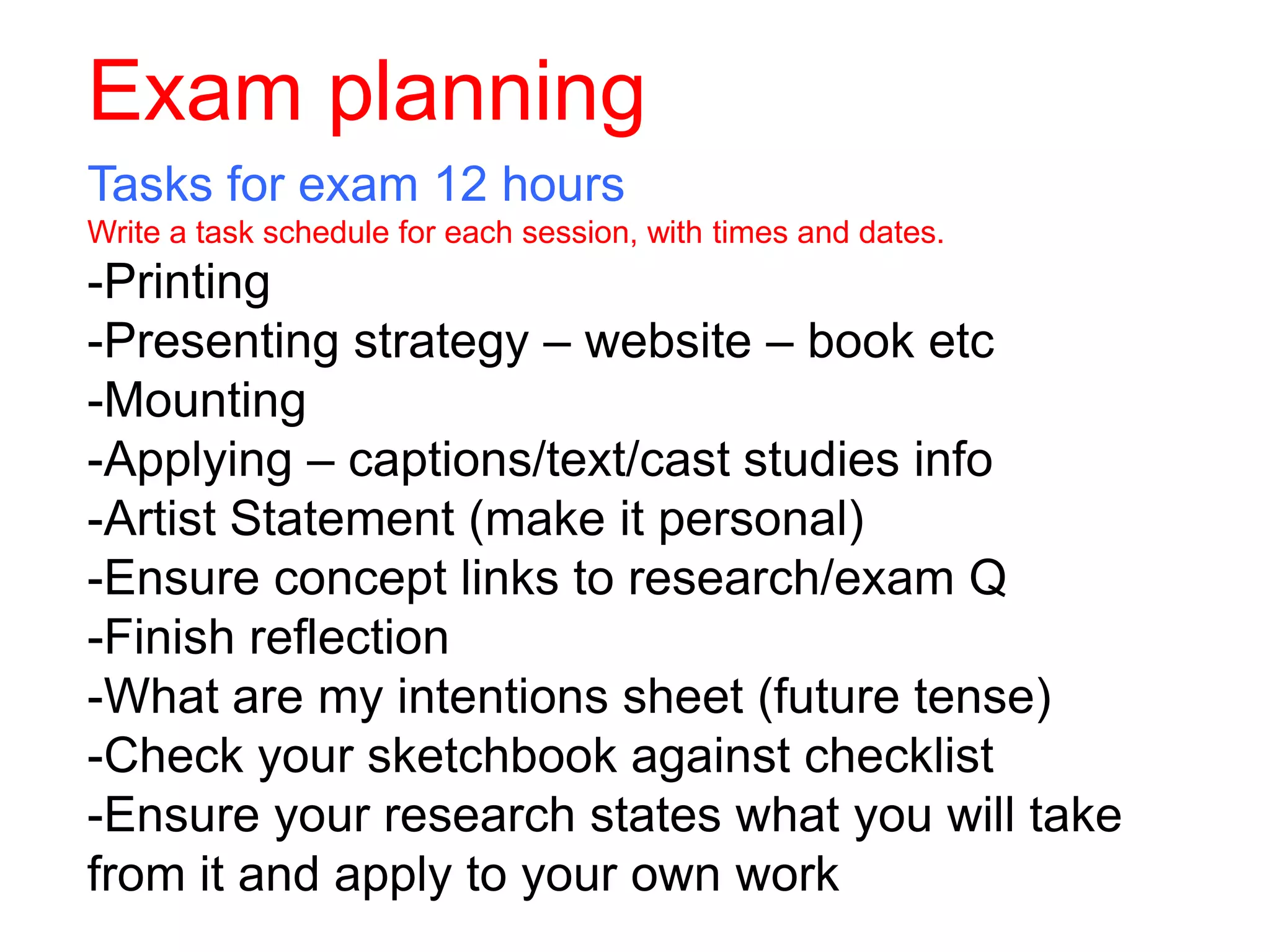 Photography Exam guidance | PPTX