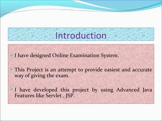 Online Examination System | PPT