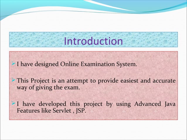 Online Examination System | PPT