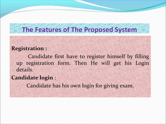 Online Examination System | PPT