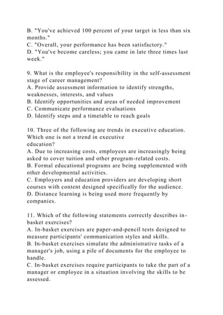 Exam - Assessing Performance, Developing Employees & Compensating.docx