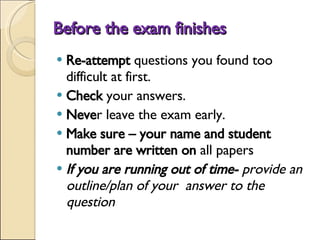 Exam Preparation | PPT