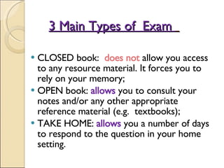 Exam Preparation | PPT
