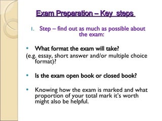 Exam Preparation | PPT