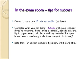 Exam Preparation | PPT