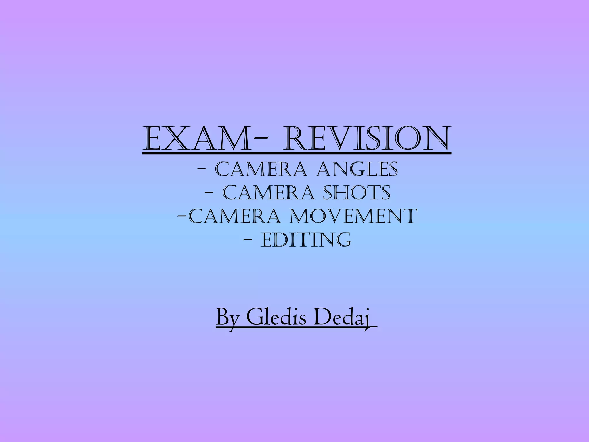 Exam revision | PPT
