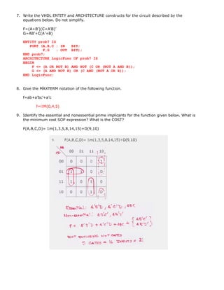 Exam1 (example with solutions) | PDF