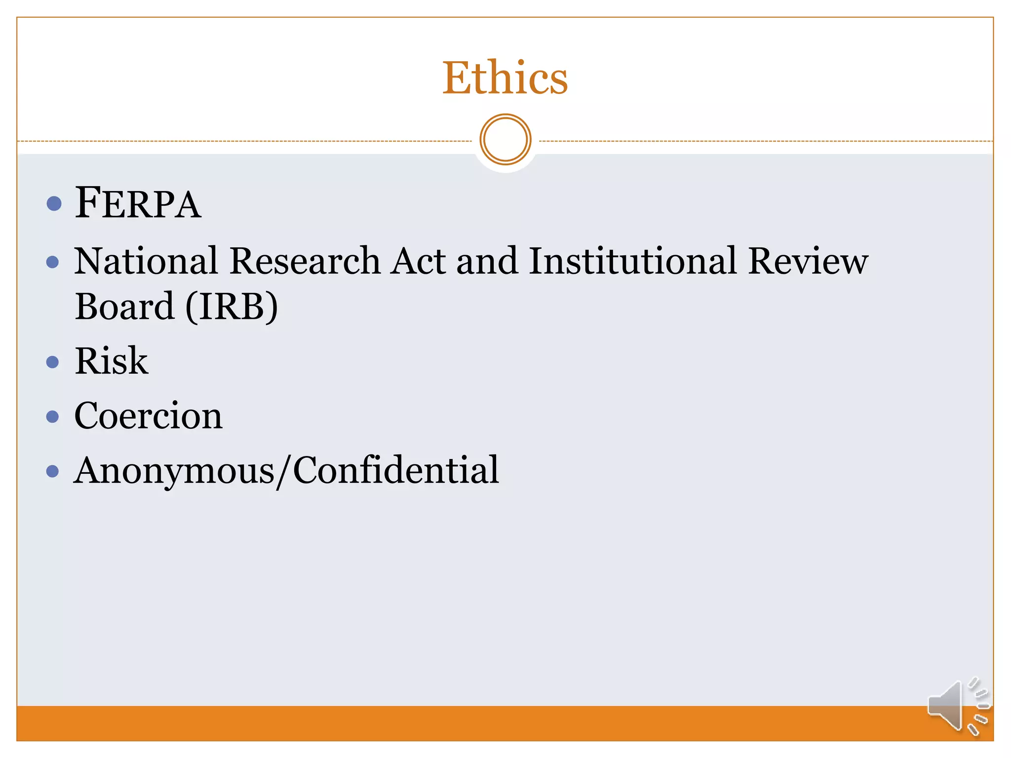 Review: Ethics, Reliability, Validity | PPSX