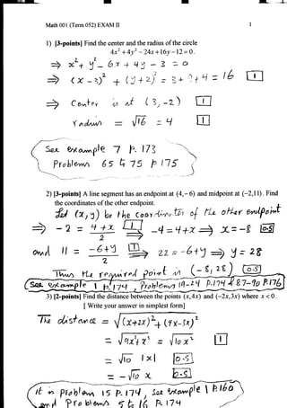 Exam2 math001 | PDF