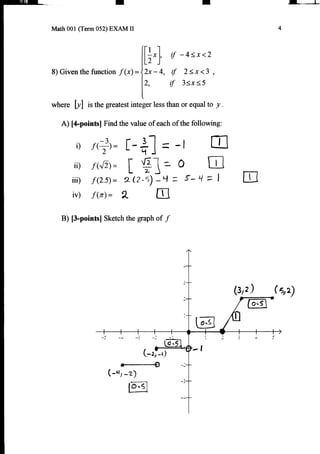Exam2 math001 | PDF