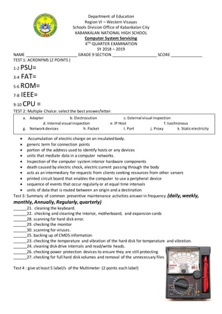 Exam 4thq css | DOCX