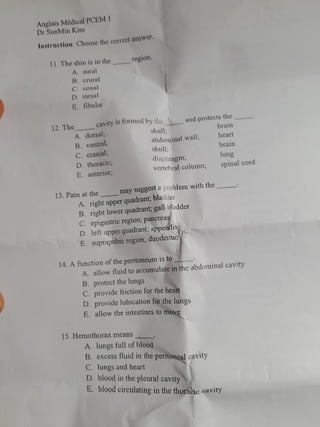 Exam Ang Ratrapage de la pcem1 medecine.pdf