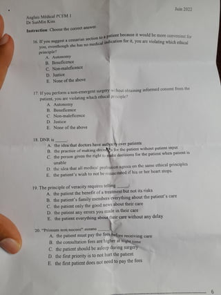 Exam Ang Ratrapage de la pcem1 medecine.pdf