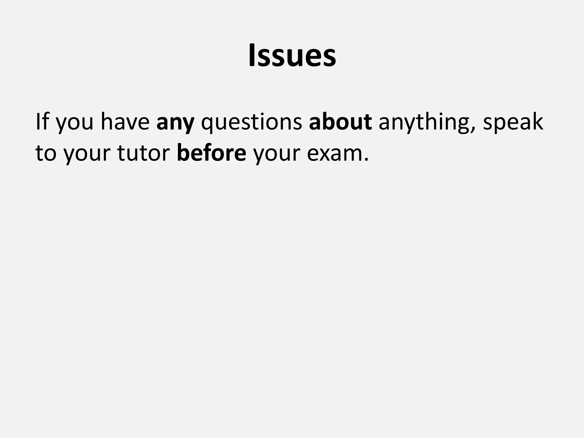 Exam conditions | PPTX