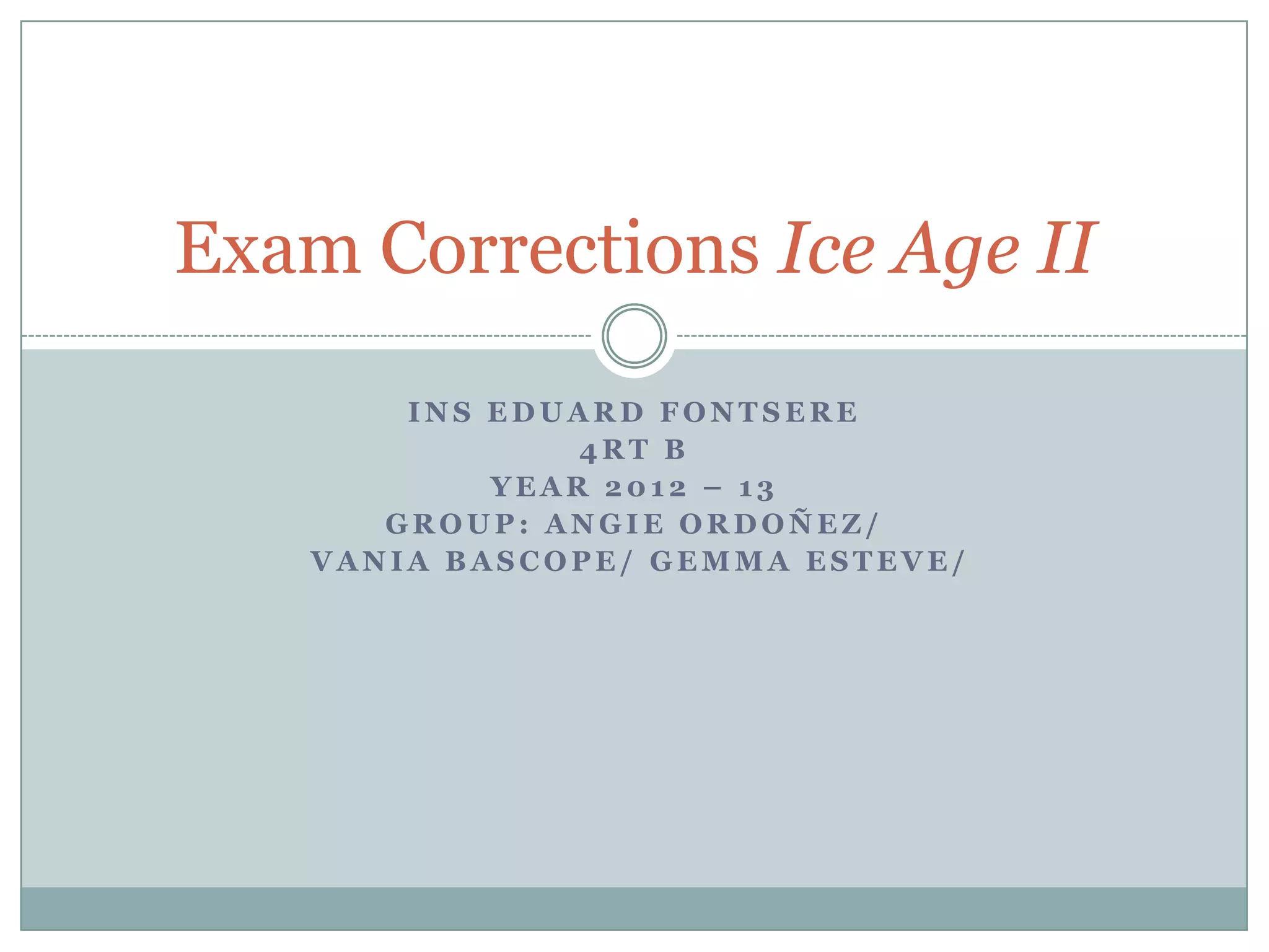 Exam correction-Gemma, Vania, Angie | PPT | Free Download