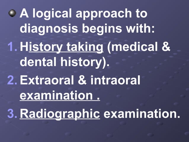 Examination, Diagnosis, Treatment Planing I | PPT