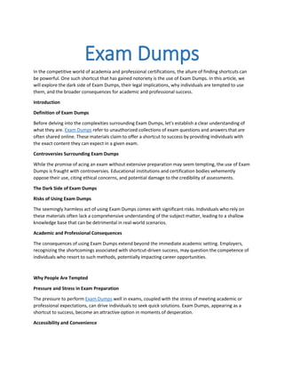 Exam Dumps | PDF