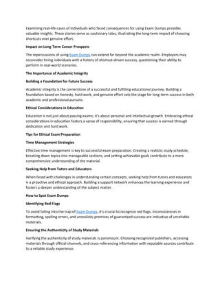 Exam Dumps | PDF