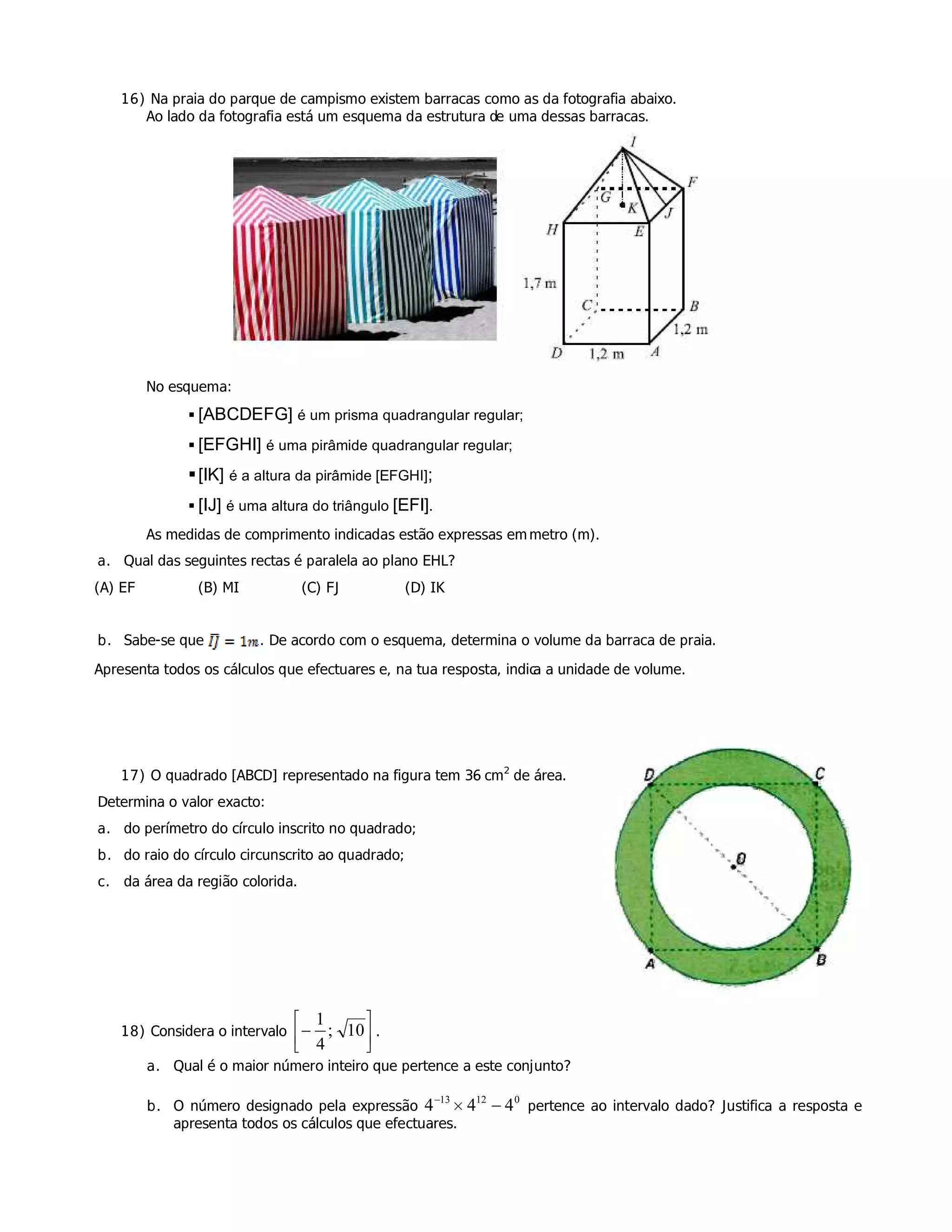 Exame naci on-al-testes-intermedios-de-matematica-do-9º-ano | PDF