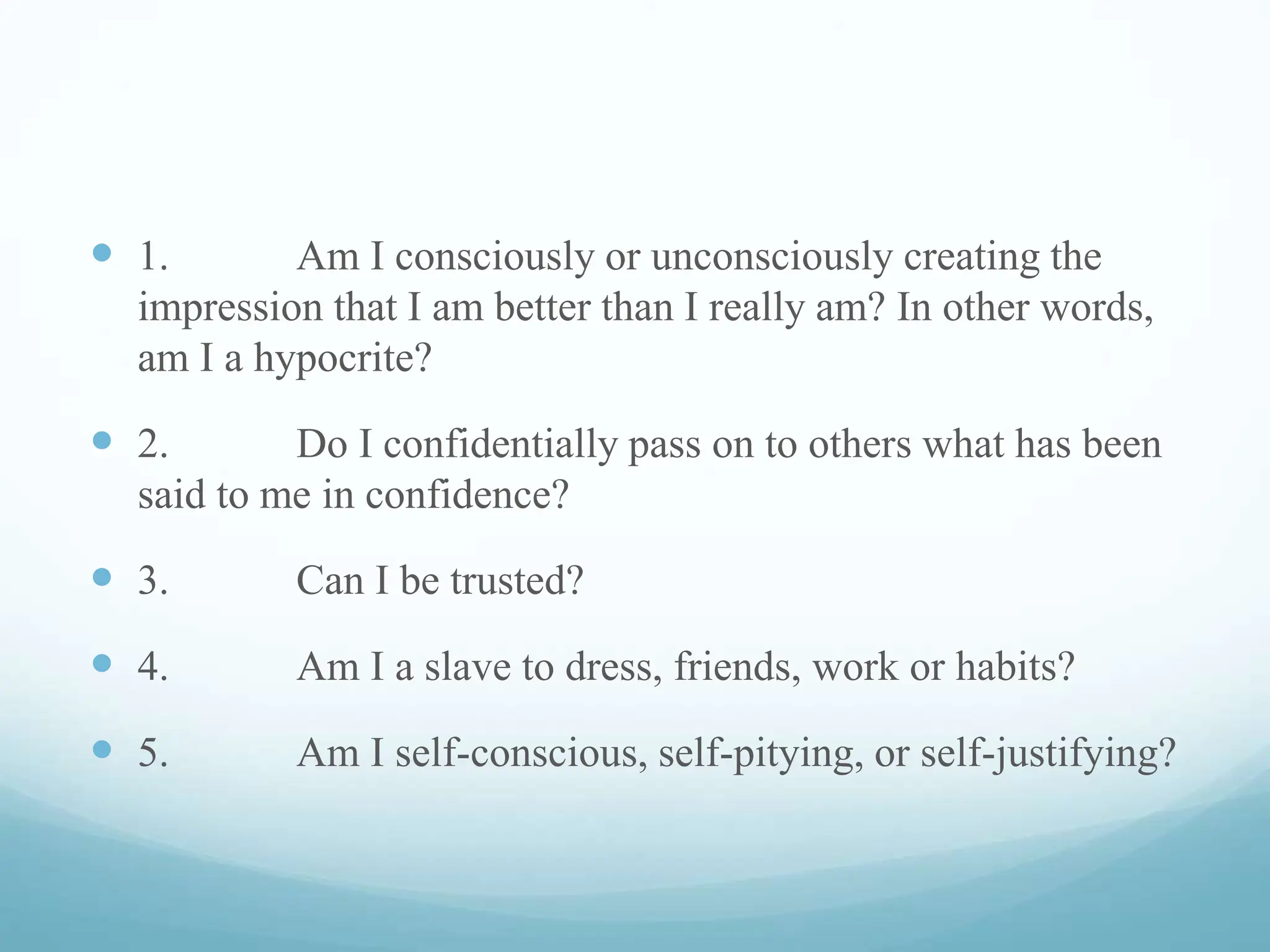 Four Methodologies for Examination of COnscience | PPTX
