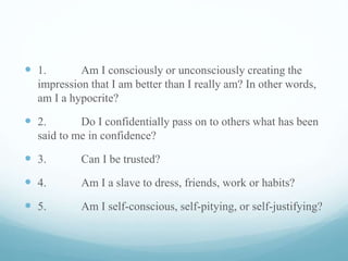 Four Methodologies for Examination of COnscience | PPTX