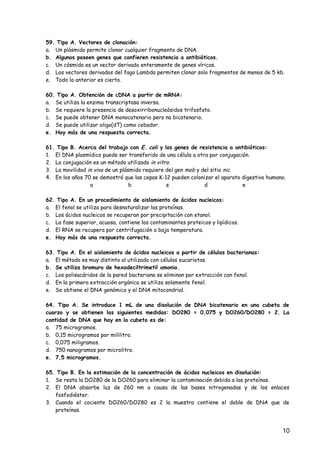 Examen de-biologia-molecular | DOC