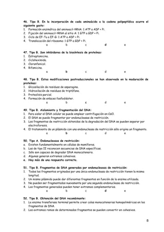 Examen de-biologia-molecular | DOC