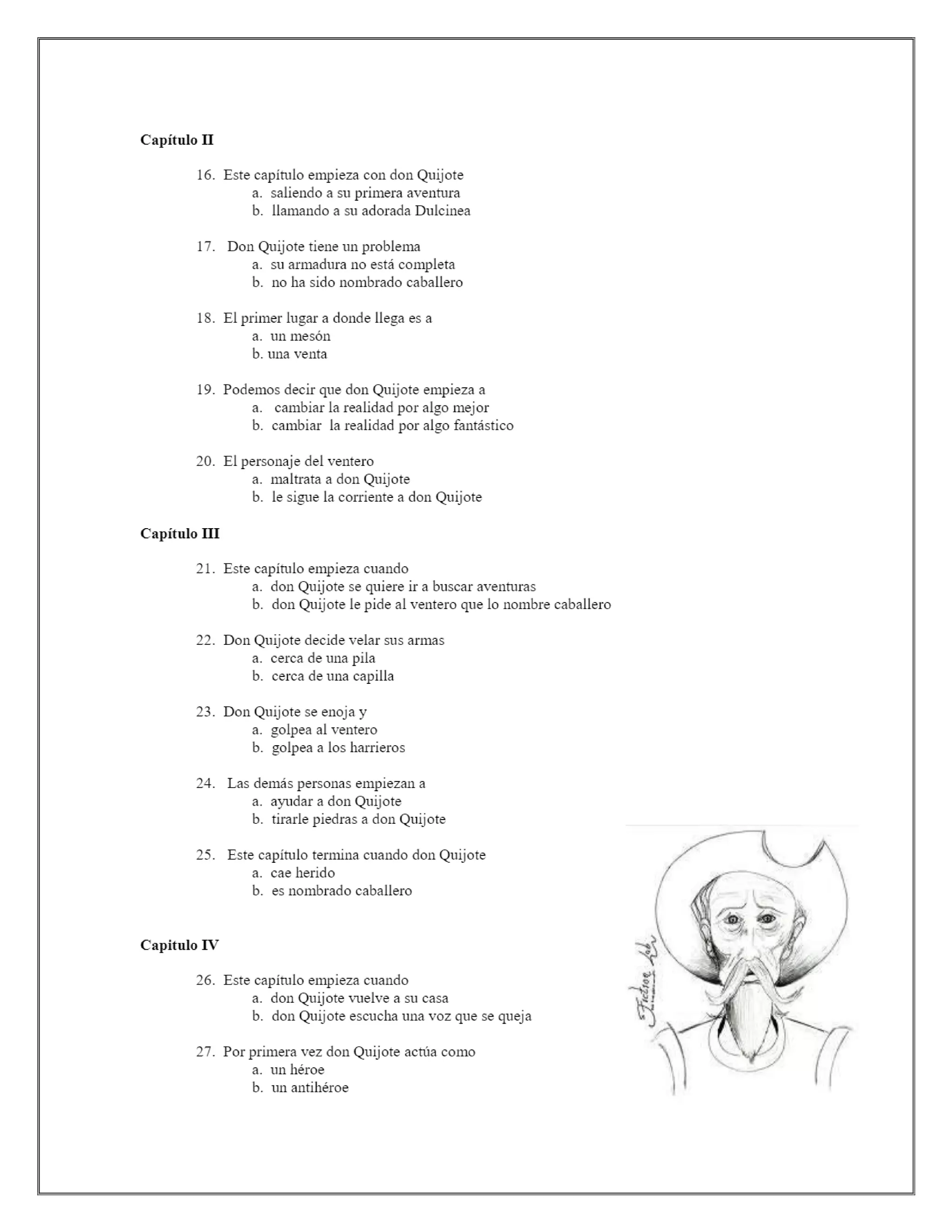 Examen don quijote | PDF