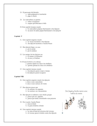 Examen don quijote | PDF