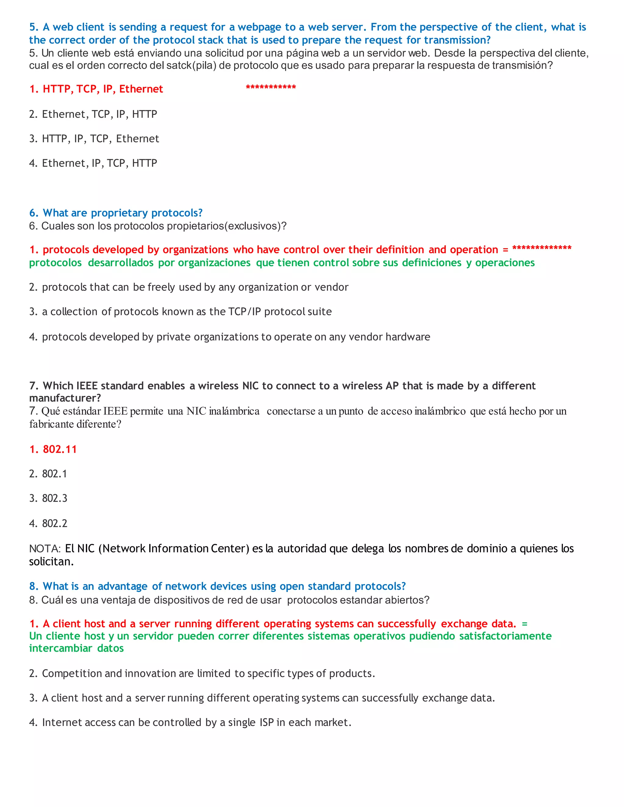 Examen capitulo 3 ccna1 | DOCX