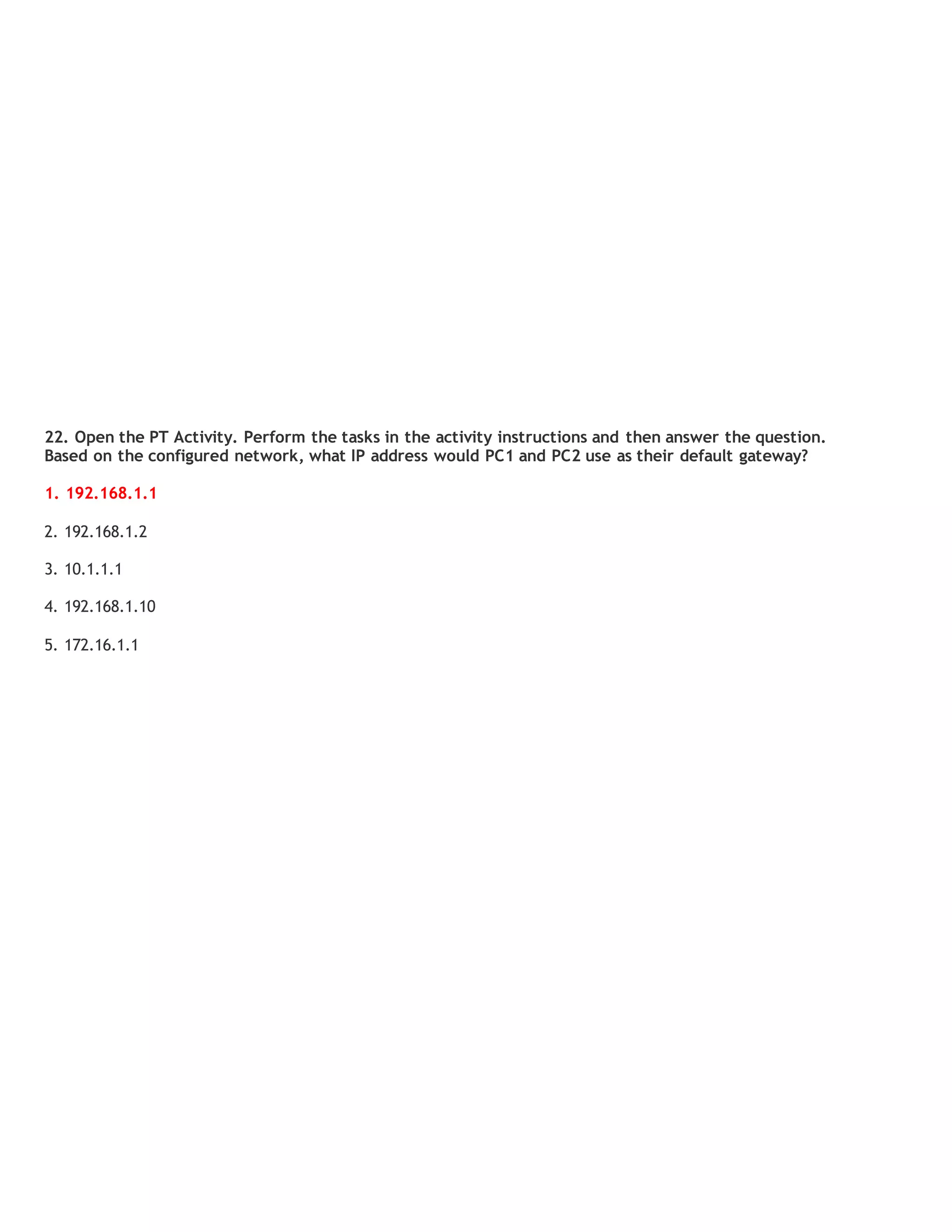 Examen capitulo 3 ccna1 | DOCX