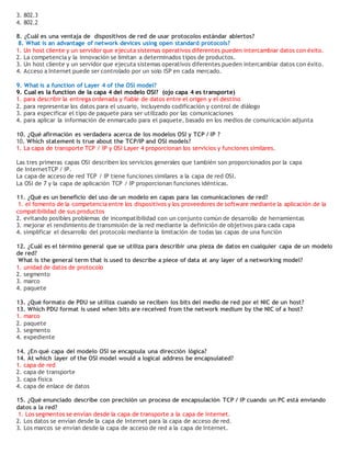 Examen capitulo 3 ccna1 | DOCX