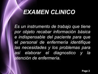 Examen clínico | PPT