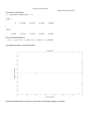 EJERCICIO - EXAMEN OGATA DIGITAL CONTROL | PDF