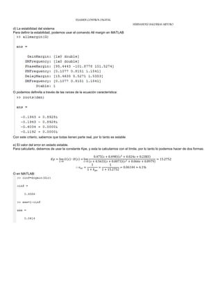 EJERCICIO - EXAMEN OGATA DIGITAL CONTROL | PDF