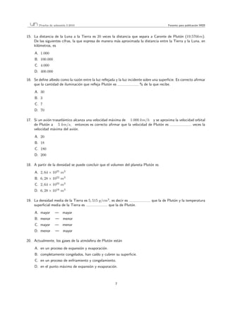 Examen de admisión 2010 1 | PDF