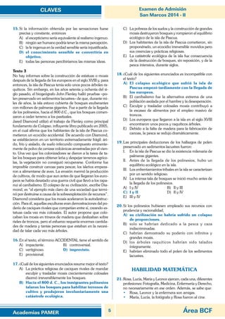 Examen de admisión unmsm 2014 II LETRAS | PDF