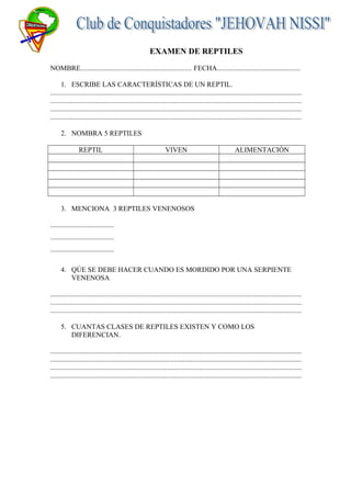 Examen de anfibios | DOC