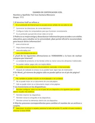 Examen de certificacion icdl (1) | PDF