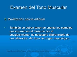 Examen del tono muscular | PPT