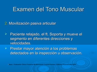 Examen del tono muscular | PPT