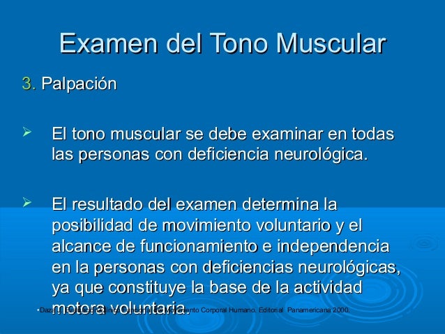 Examen del tono muscular