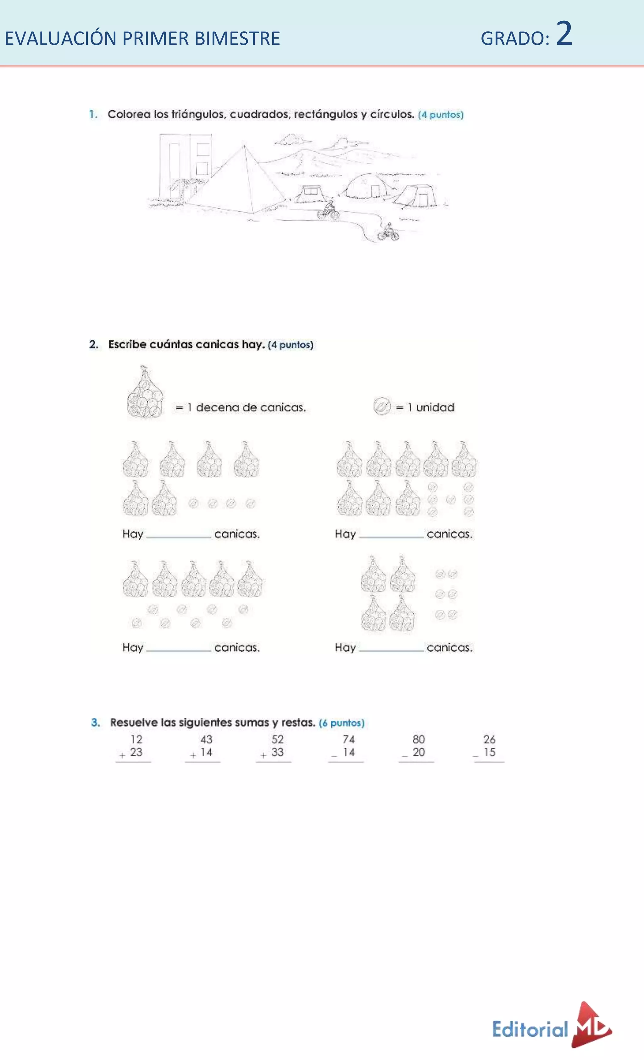 Examen de Segundo Grado | PDF