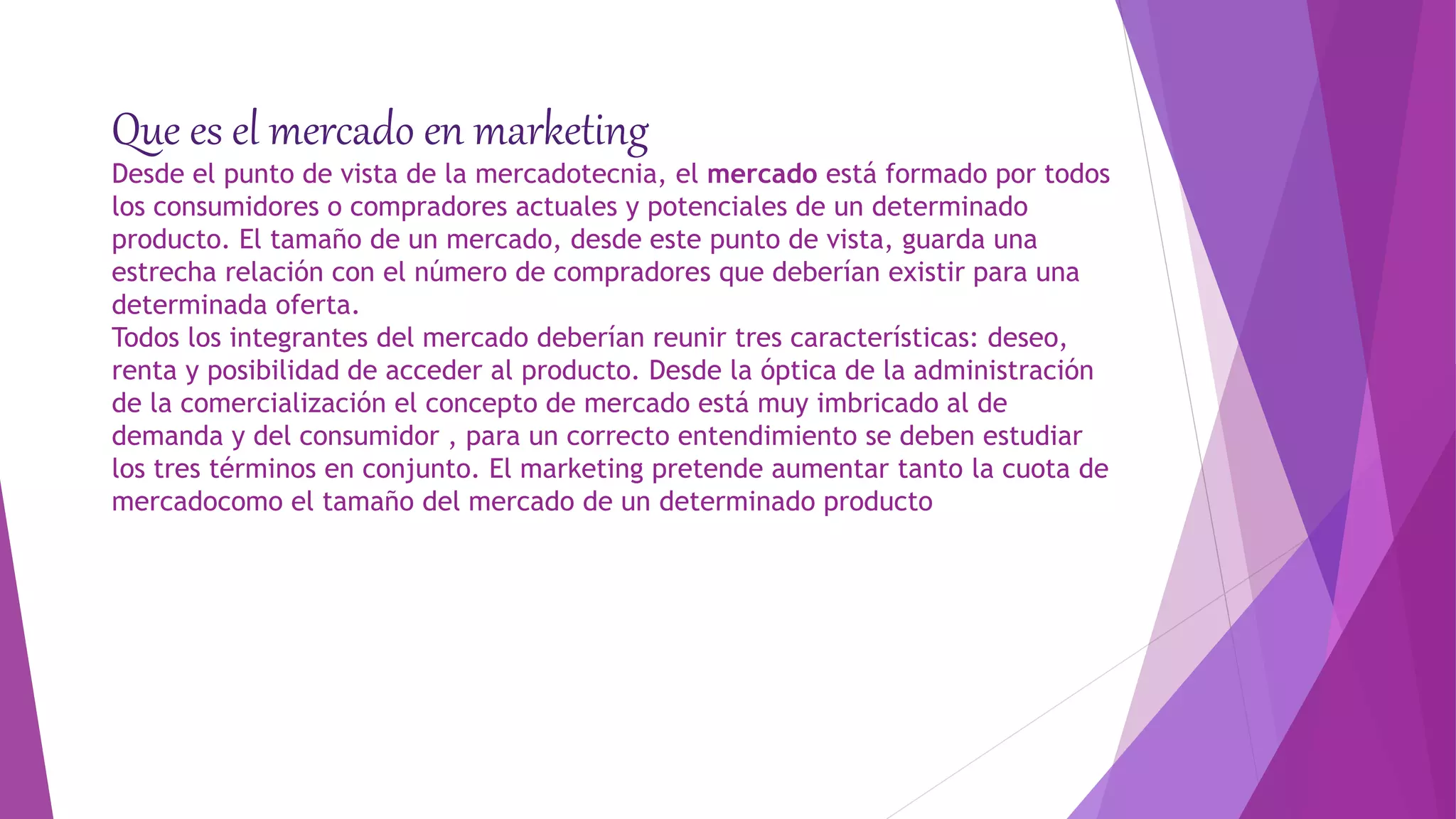 que es el mercado | PPT