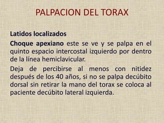 Examen de torax | PPTX