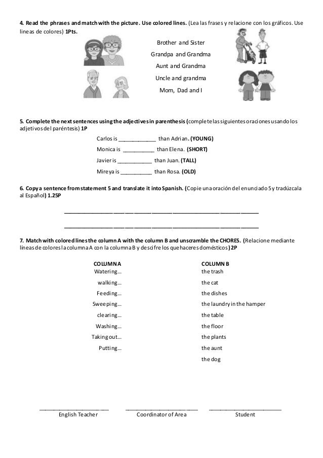 MODELOS DE EXAMEN DE INGLES PARA BASICA